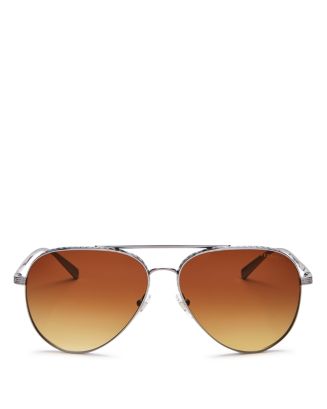 Versace Unisex Brow Bar Aviator Sunglasses, 59mm | Bloomingdale's