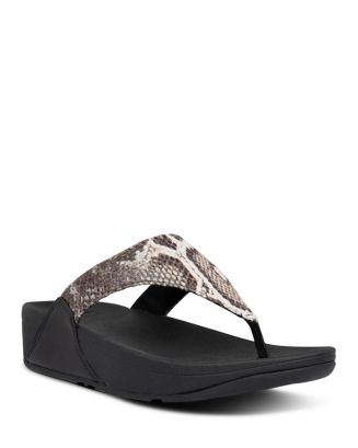FitFlop Women's Lulu Snake Look Thong Sandals | Bloomingdale's