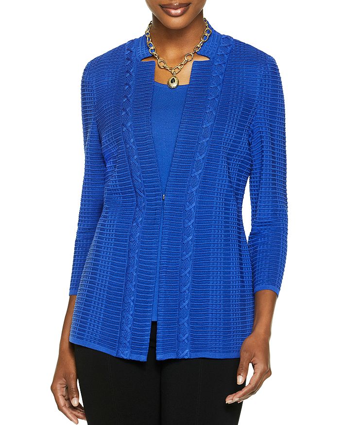 Misook Plus Textured Knit Jacket | Bloomingdale's