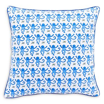 Roller Rabbit Monkey Cotton Decorative Pillow | Bloomingdale's