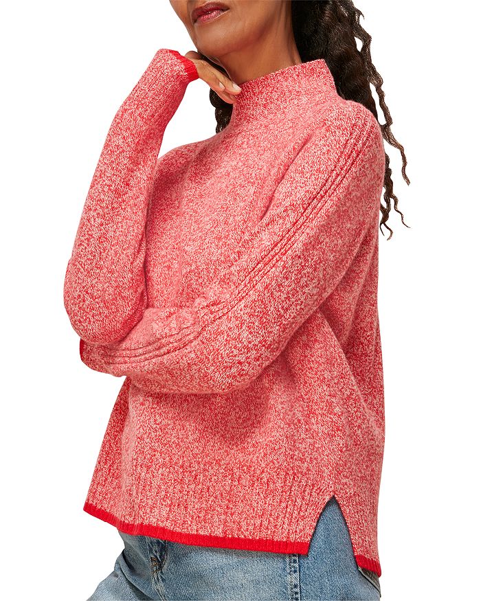 Whistles Tipped High Neck Wool Knit Sweater | Bloomingdale's