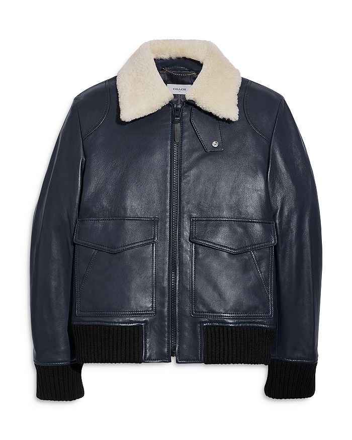 COACH Shearling Bomber Jacket | Bloomingdale's