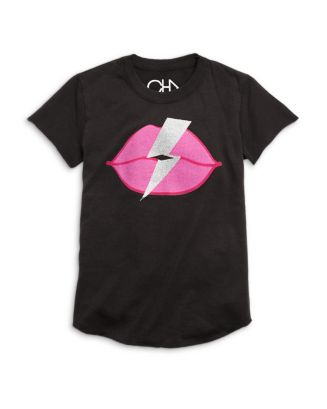CHASER Girls' Lips Graphic Tee - Little Kid, Big Kid | Bloomingdale's