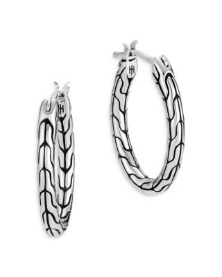 JOHN HARDY Sterling Silver Classic Chain Hoop Earrings | Bloomingdale's