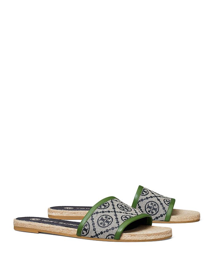 Tory Burch Women's T Monogram Espadrille Slides | Bloomingdale's
