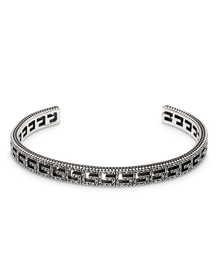 Gucci Sterling Silver G Cube Cuff Bracelet | Bloomingdale's