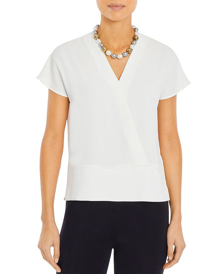 Misook Faux Wrap Top | Bloomingdale's