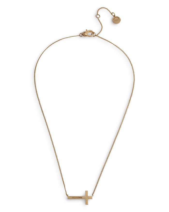 ALLSAINTS Cross Pendant Necklace, 18" | Bloomingdale's