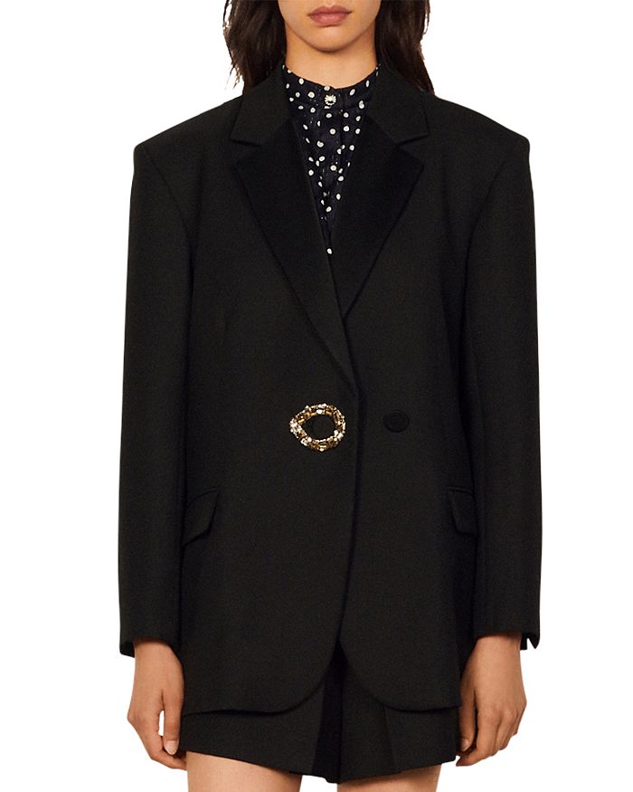 Sandro Jeweled Tailored Jacket | Bloomingdale's
