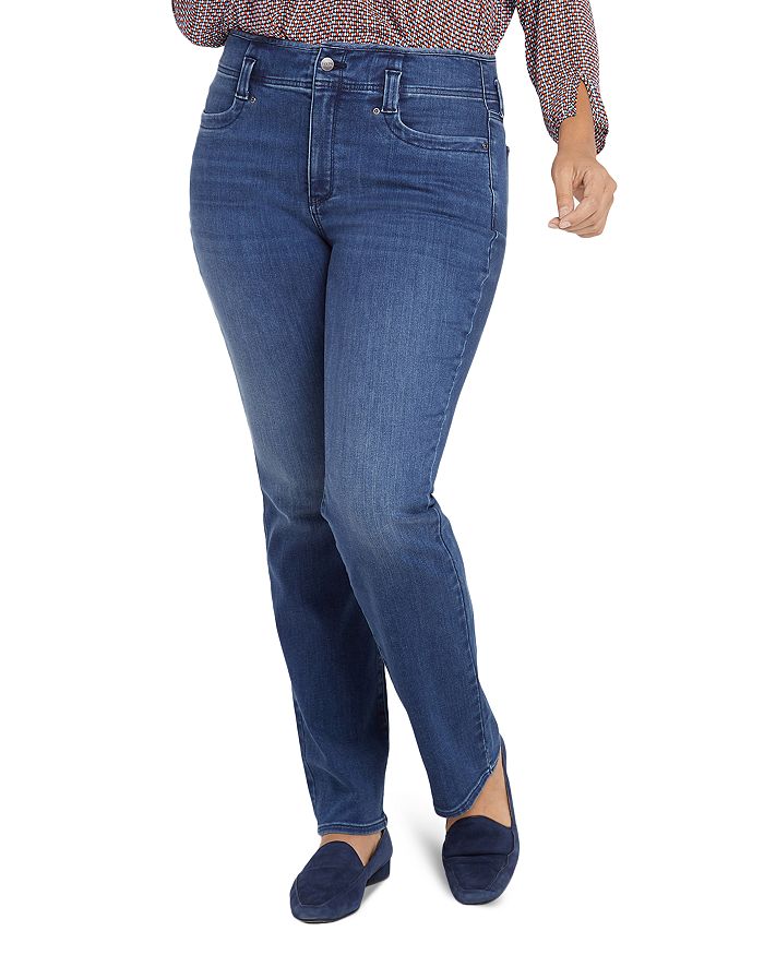 NYDJ Plus Marilyn High Rise Straight Leg Jeans | Bloomingdale's