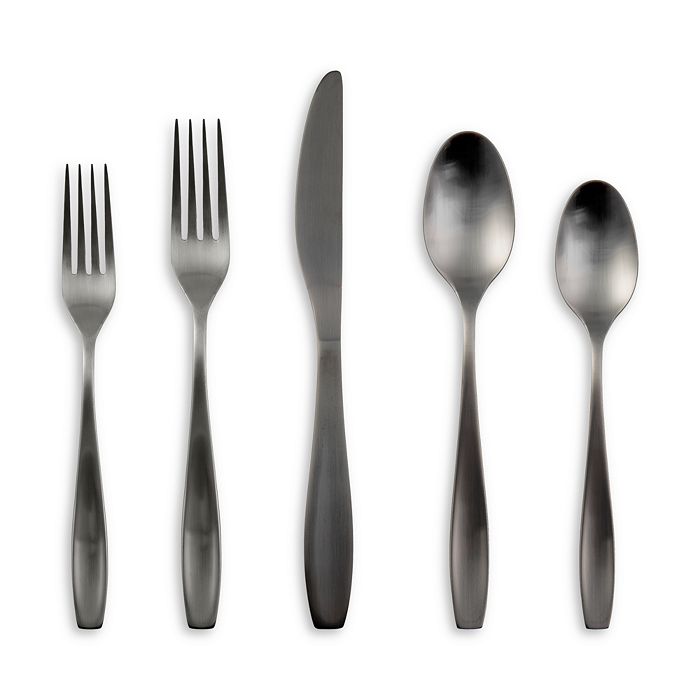 Cambridge Silversmiths January Black Satin 20 Piece Flatware Set | Bloomingdale's