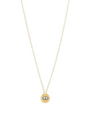 Argento Vivo Evil Eye Disc Pendant Necklace 16 18 Bloomingdale s
