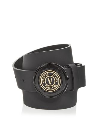Versace Jeans Couture Men's Rubberized Leather Belt | Bloomingdale's