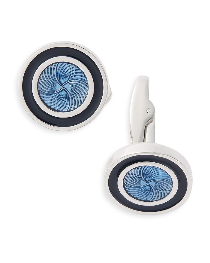 LINK UP LINKUP Sunburst Light Blue Round Cufflinks | Bloomingdale's