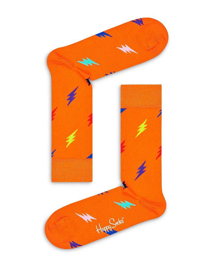 Happy Socks Cotton Blend Lightning Bolt Socks | Bloomingdale's