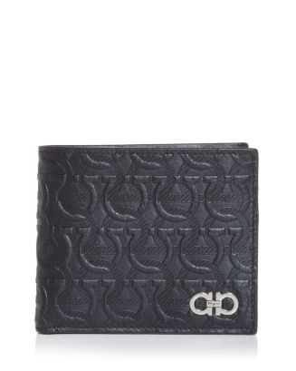 FERRAGAMO Men's Travel Embossed Gancini Leather Bifold Wallet ...