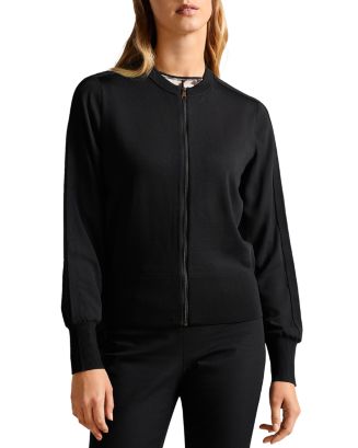 Ted Baker Zip Front Print Back Cardigan | Bloomingdale's