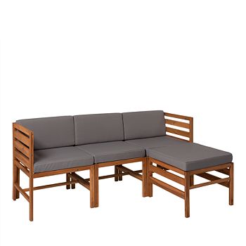 WALKER EDISON Acacia Four Piece Modular Outdoor Set | Bloomingdale's
