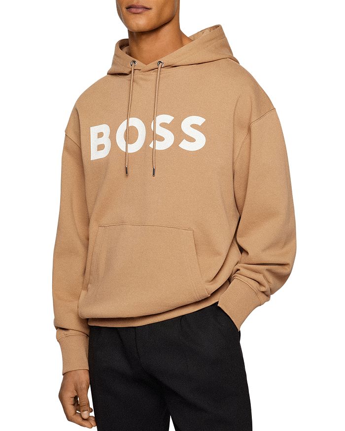 BOSS Iconic Cotton Logo Print Oversized Fit Hoodie | Bloomingdale's