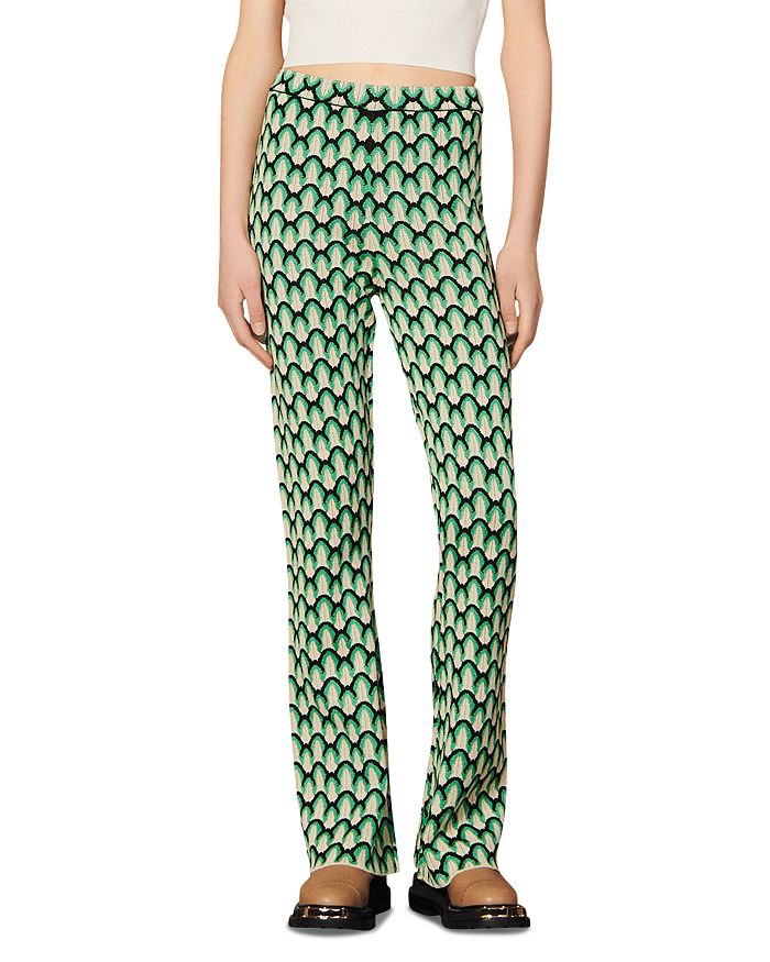 Sandro Elisio Retro Style Flared Pants | Bloomingdale's