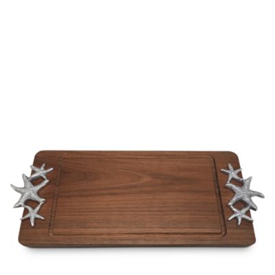 Click here for Mariposa Starfish Handled Dark Wood Tray prices