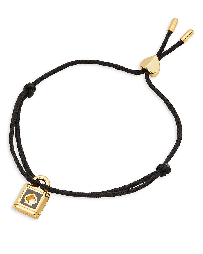 kate spade new york Lock And Spade Padlock Cord Slider Bracelet ...
