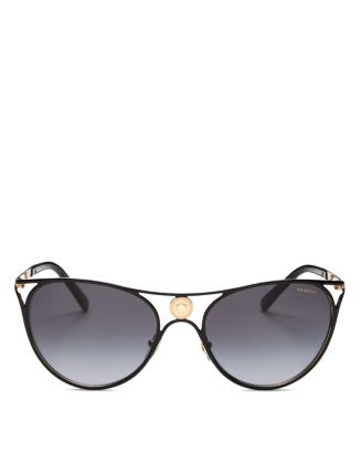Versace Brow Bar Aviator Sunglasses, 56mm | Bloomingdale's