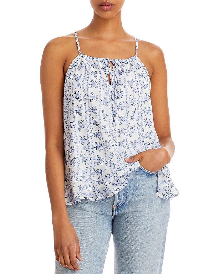 AQUA Floral Print Drawstring Tank - 100% Exclusive | Bloomingdale's
