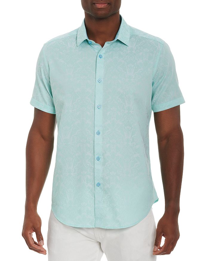 Robert Graham Highland Cotton Stretch Damask Jacquard Classic Fit ...