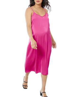 Ingrid & Isabel Maternity Satin Slip Dress | Bloomingdale's