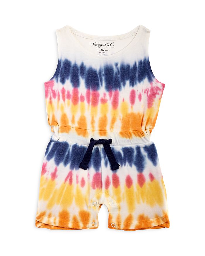 Sovereign Code Girls' Glee Tie Dye Stripe Romper - Baby | Bloomingdale's
