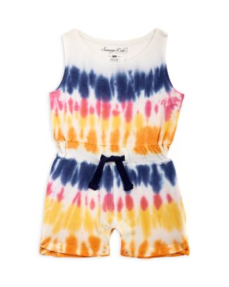 Sovereign Code Girls' Glee Tie Dye Stripe Romper - Baby | Bloomingdale's