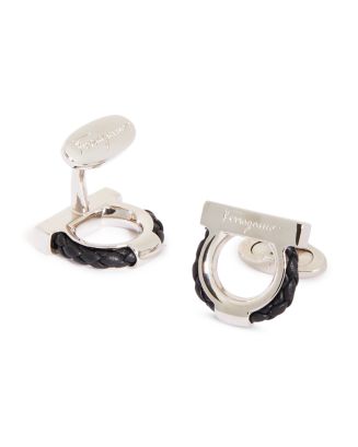 FERRAGAMO Salvatore Gancini Leather Rope Cufflinks | Bloomingdale's