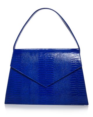 Anima Iris Grande Zaza Embossed Leather Shoulder Bag In Cersei/gold ...