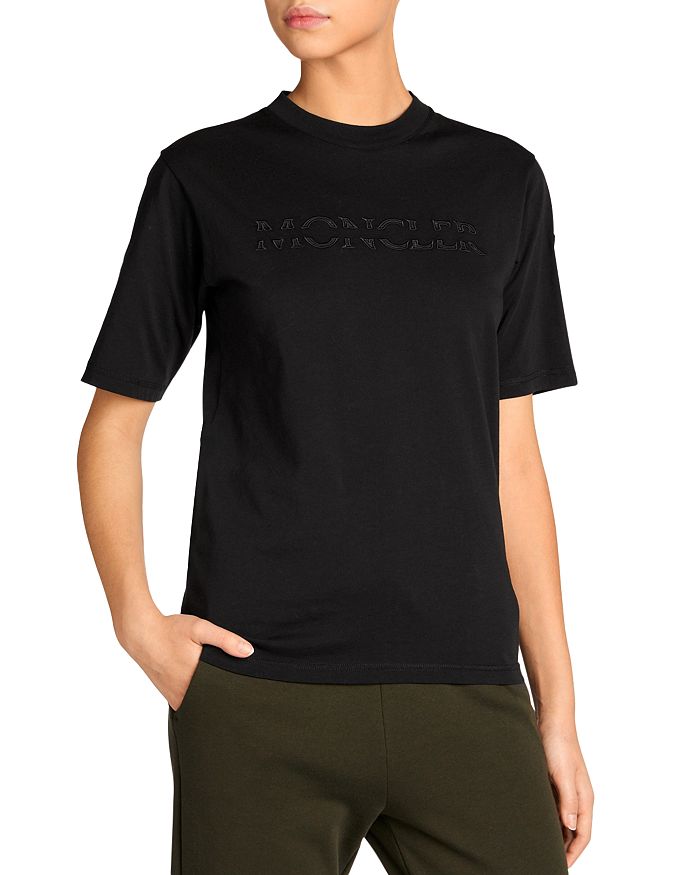 Moncler Crewneck Tonal Logo Tee | Bloomingdale's