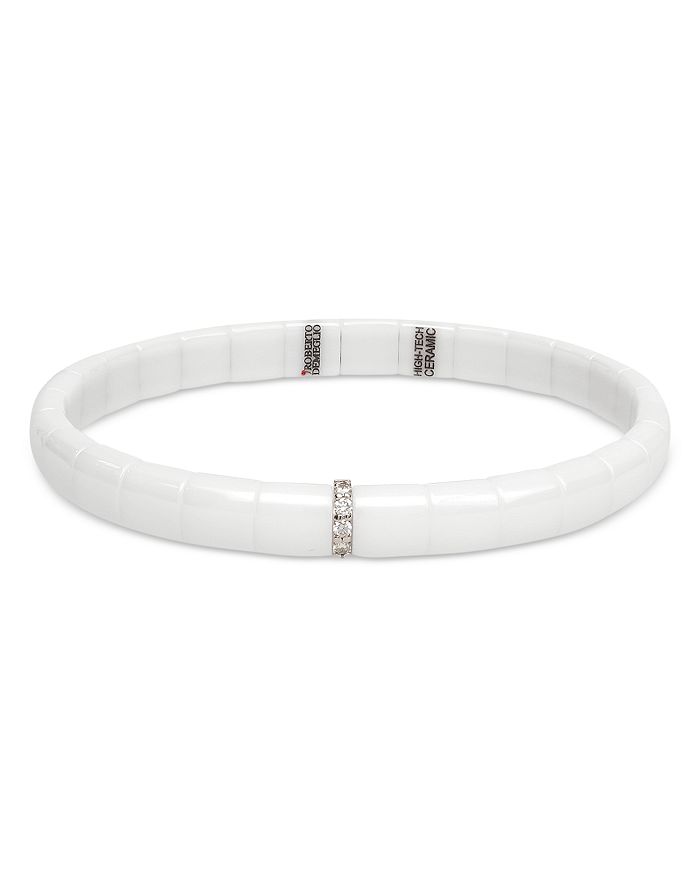 Roberto Demeglio 18K White Gold Pura Diamond Stretch Bracelet | Bloomingdale's