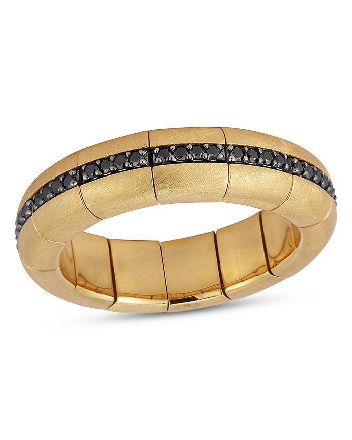 Roberto Demeglio Men's Pura Gold Black Diamond & 18K Yellow Gold Stretch Ring | Bloomingdale's