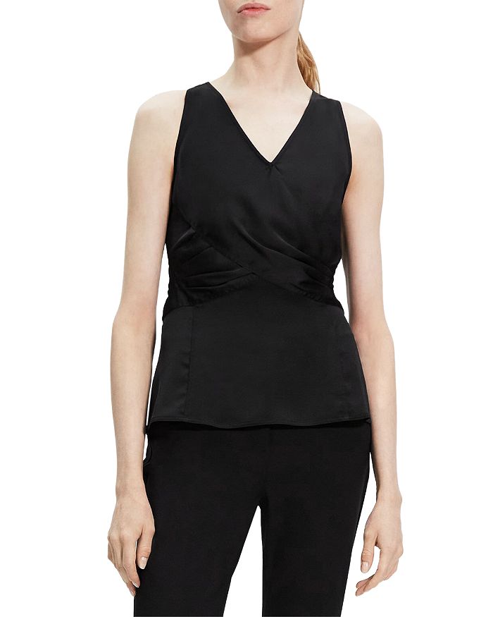 Theory Tie Waist Sleeveless Top | Bloomingdale's