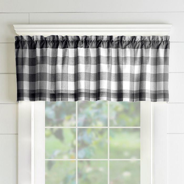 Elrene Home Fashions Farmhouse Living Buffalo Check Window Valance, 15 ...