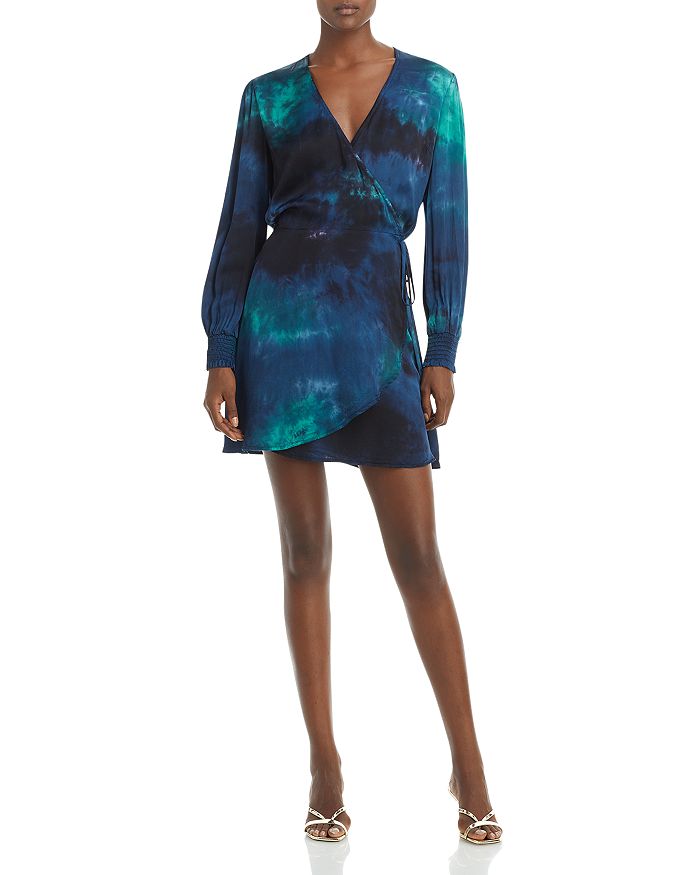 Bella Dahl Wrap Front Tie Dyed Mini Dress | Bloomingdale's