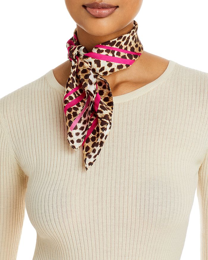 Echo Leopard Print Silk Bandana | Bloomingdale's