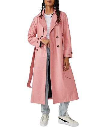 Free People Morrison Vegan Leather Trench Coat | Bloomingdale's