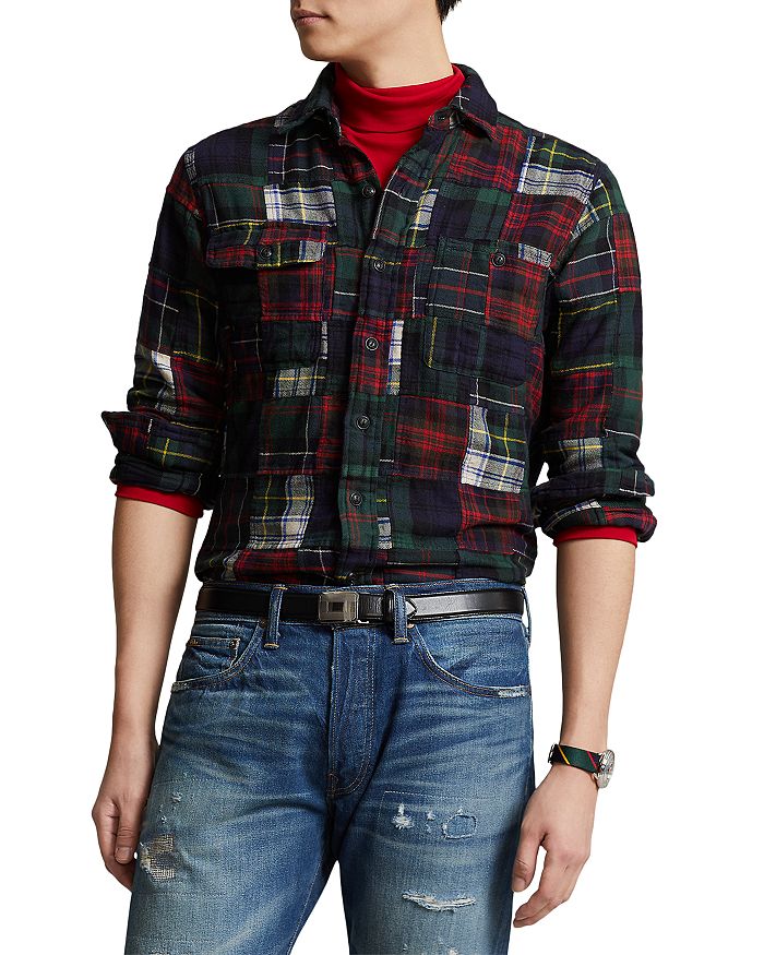 Polo Ralph Lauren Classic Fit Plaid Patchwork Workshirt | Bloomingdale's