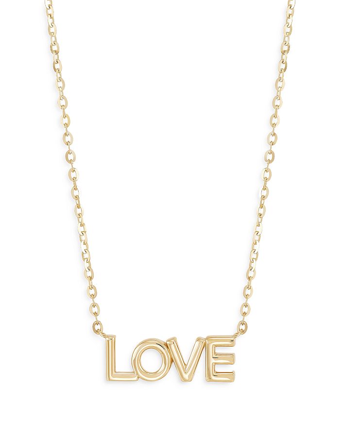 Bloomingdale's 14K Yellow Gold Love Chain Necklace, 18" - 100% ...