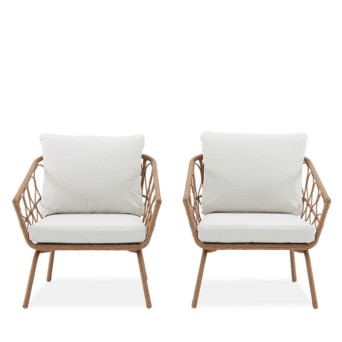 Sparrow & Wren Juniper 2 Piece Indoor/Outdoor Wicker Armchair Set ...