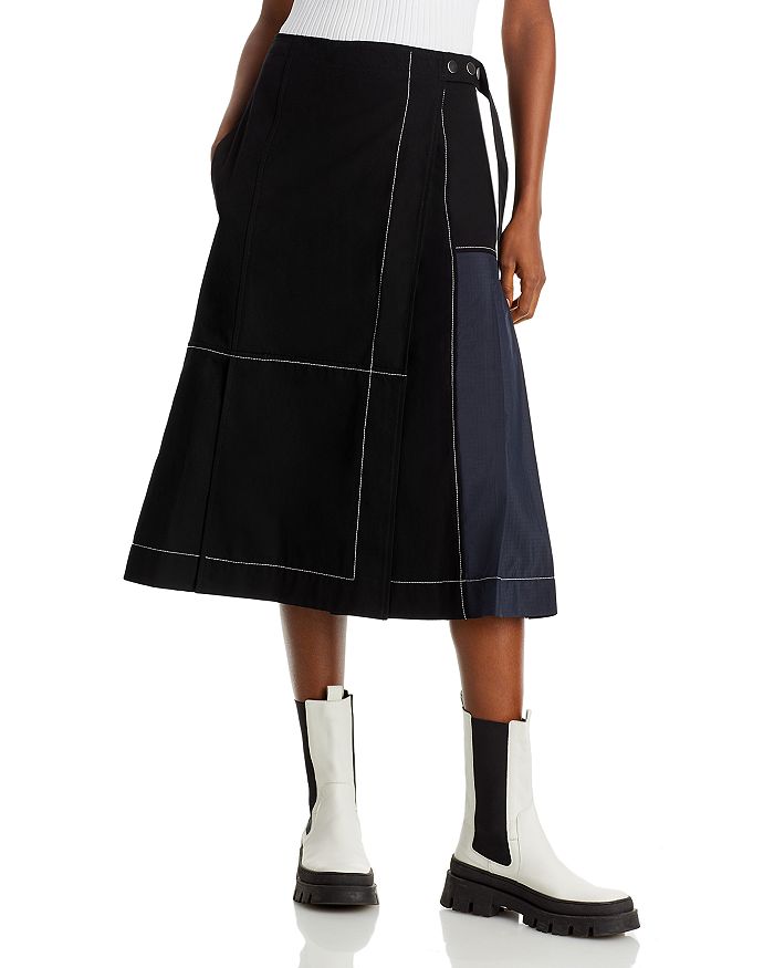 3.1 Phillip Lim Cotton Canvas A Line Skirt | Bloomingdale's