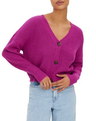 Vero Moda Lea V Neck Button-Front Cardigan | Bloomingdale's
