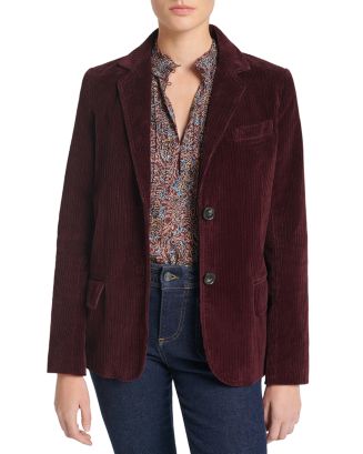 VANESSA BRUNO Solange Velvet Blazer | Bloomingdale's