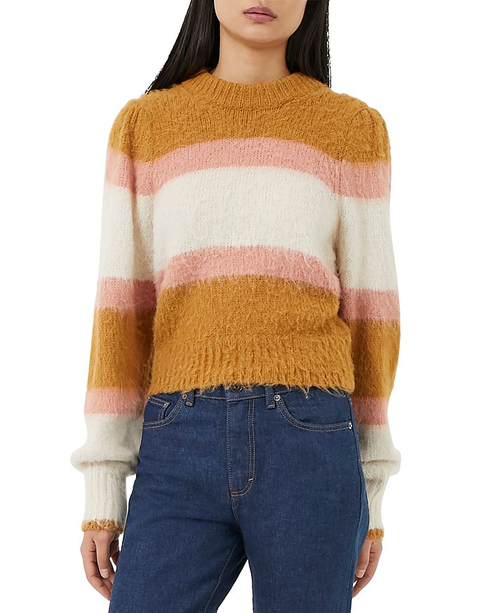 FRENCH CONNECTION Moli Brushed Striped Sweater | Bloomingdale's