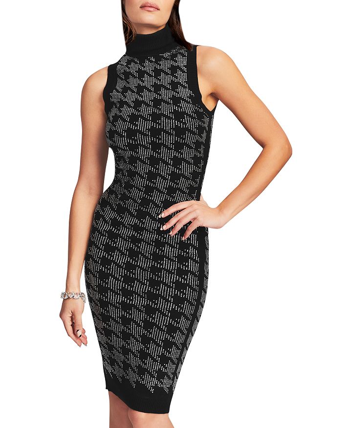 Retrofete Chrystie Sleeveless Studded Houndstooth Dress | Bloomingdale's